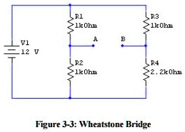 V1 12 V R1 1kOhm A R2 1k0hm B R3 1k0hm R4 2.2k0hm Figure 3-3 ...
