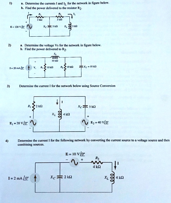 SOLVED: a. Determine the currents I1 and I2 for the network in the ...