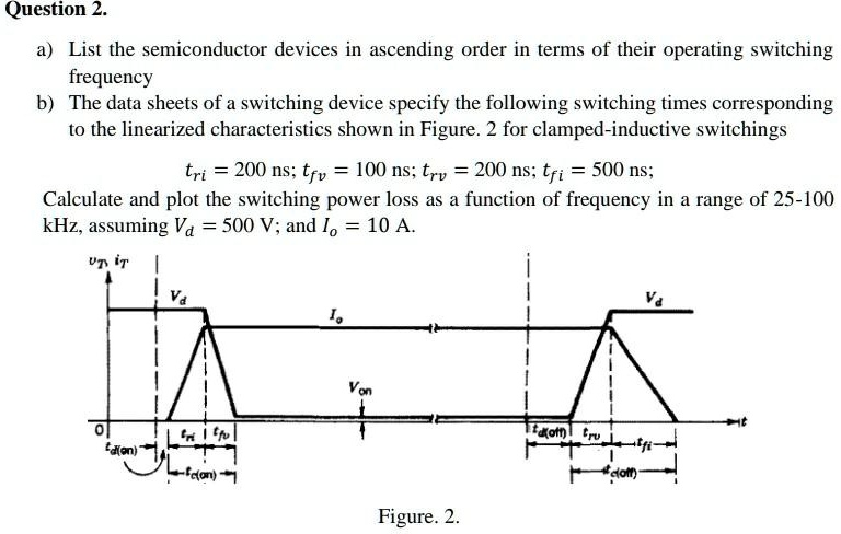 SOLVED: Question 2. List the semiconductor devices in ascending order in terms of their ...