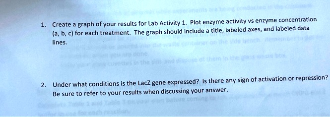 1. Create a graph of your results for Lab Activity 1. Plot...