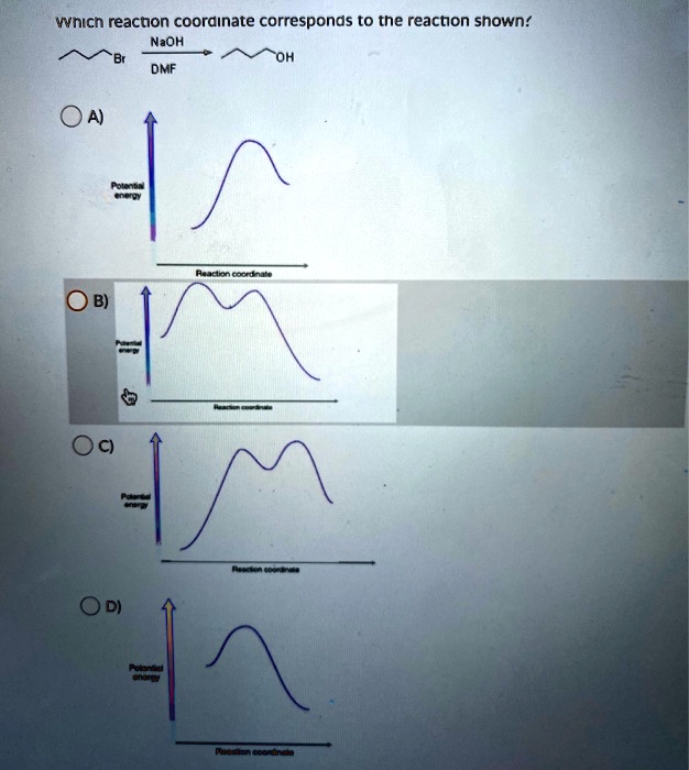 SOLVED: Which reaction coordinate corresponds to the reaction shown ...