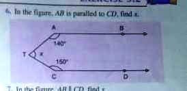 SOLVED: In the figure, AB || CD. Find x.