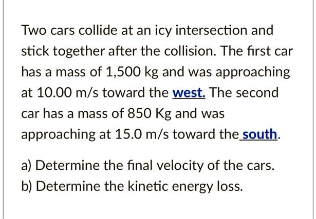 two cars collide at an icy intersection and stick together after the ...