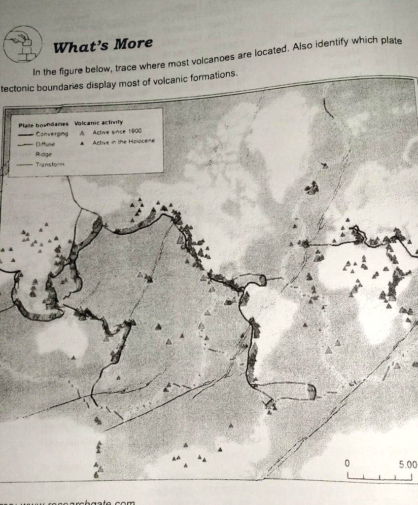What's More In the figure below, trace where most volcanoes are located ...