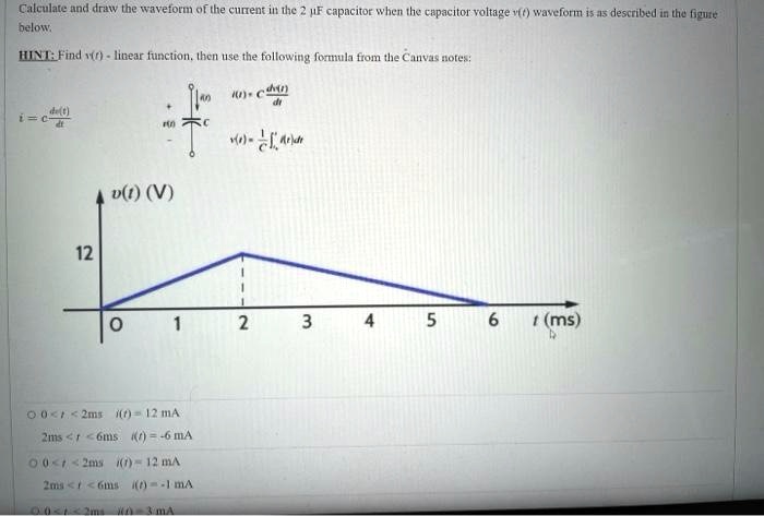 SOLVED: Solve please with full working out Calculate and draw the waveform of the current in the ...