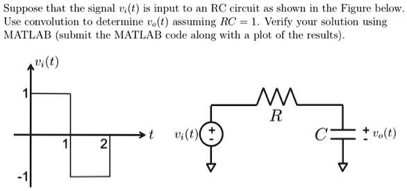 SOLVED: Suppose that the signal u;(t is input to an RC circuit as shown ...