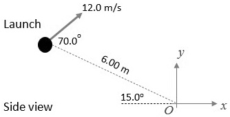 SOLVED: A rock is thrown into the air at t=0 as shown. Neglect air ...