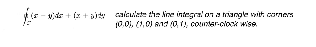 (x - y)dx + (r + y)dy calculate the line integral on … - SolvedLib