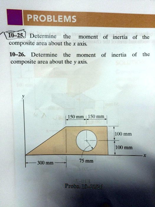PROBLEMS 10-25. Determine the moment of inertia of the composite area about the x axis. 10-26 ...