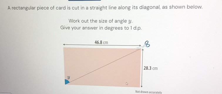 A rectangular piece of card is cut in a straight line along its ...