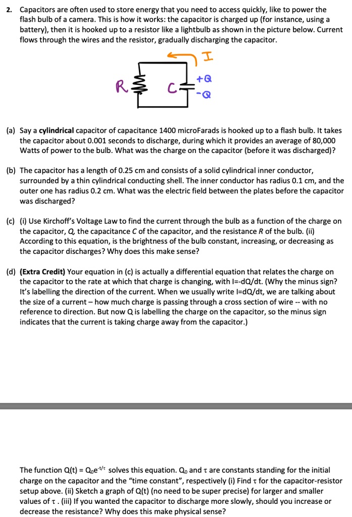 capacitors are often used to store energy that you need to access ...