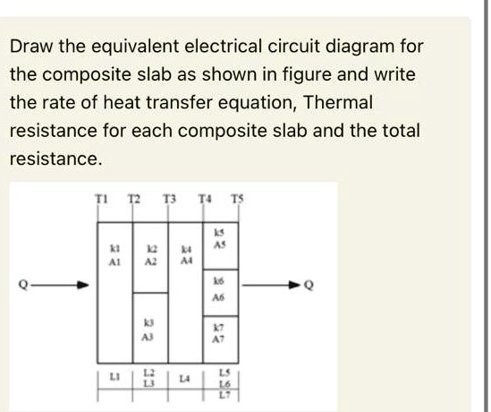 Draw the equivalent electrical circuit diagram for the...