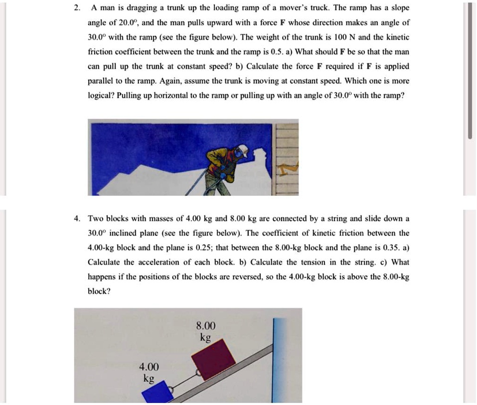 SOLVED: Titlewithtopic: Forces and Friction on Inclined Planes