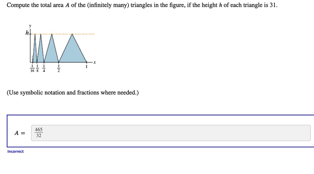 [GET ANSWER] Compute the total area A of the (infinitely many ...