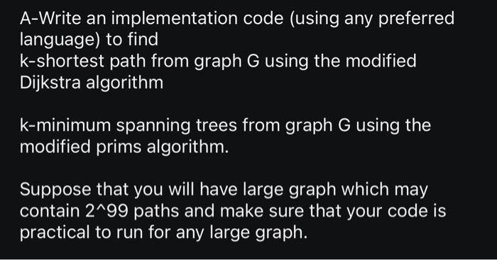 Solved Write An Implementation Code Using Any Preferred Language To 0215