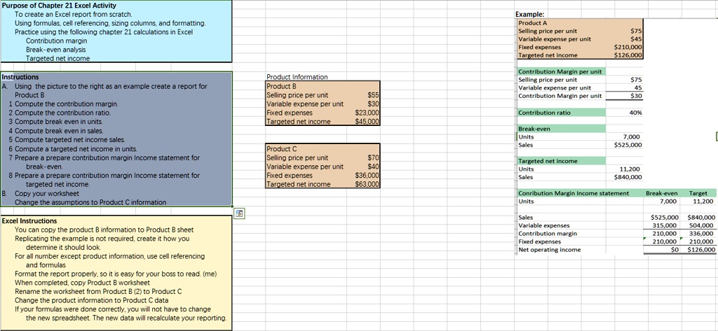 purpose of chapter 21 excel activity to create an excel report from ...