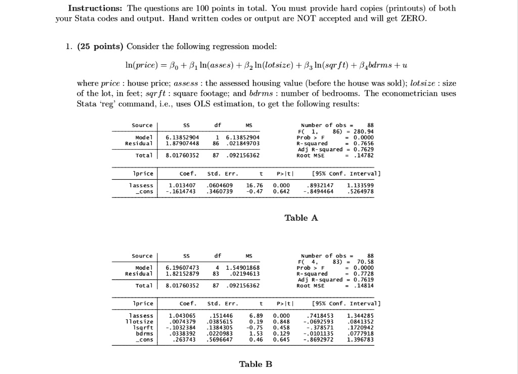 SOLVED: Instructions: The questions are worth 100 points in total. You ...