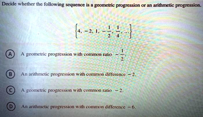SOLVED: Decide whether the following sequence is a geometric ...