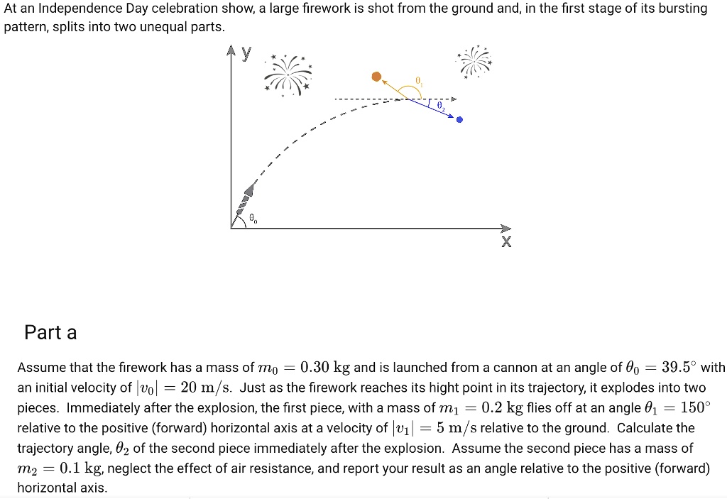 SOLVED: At an Independence Day celebration show; a large firework is ...