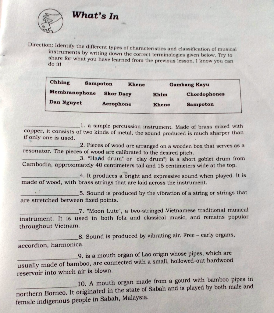 identify the different types of characteristics and classification of ...