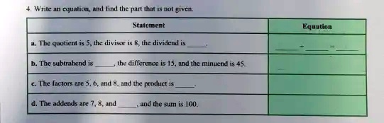 wnic eyuatiun and lini the part ihat is bol given etutcmenc equatian ...