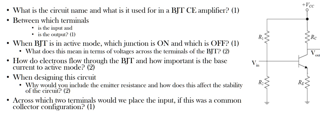 SOLVED: +Vcc What is the circuit name and what is it used for in a BJT ...
