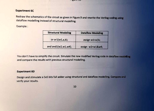 Experiment 6C Redraw the schematics of the circuit as given in Figure 9 ...