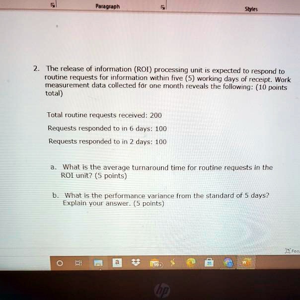 [GET ANSWER] 2. The release of information (ROI) processing unit is ...