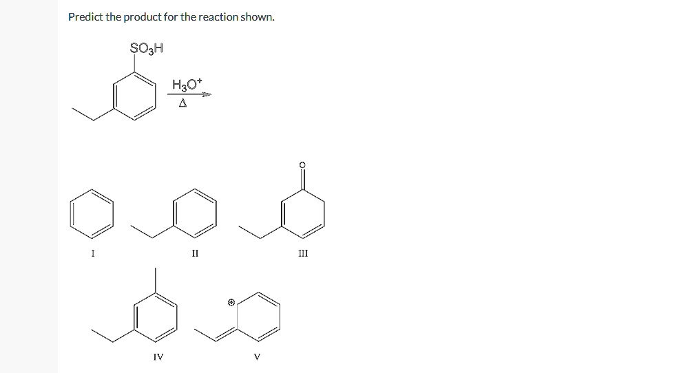 Predict the product for the reaction shown. h3O Predict the product for ...