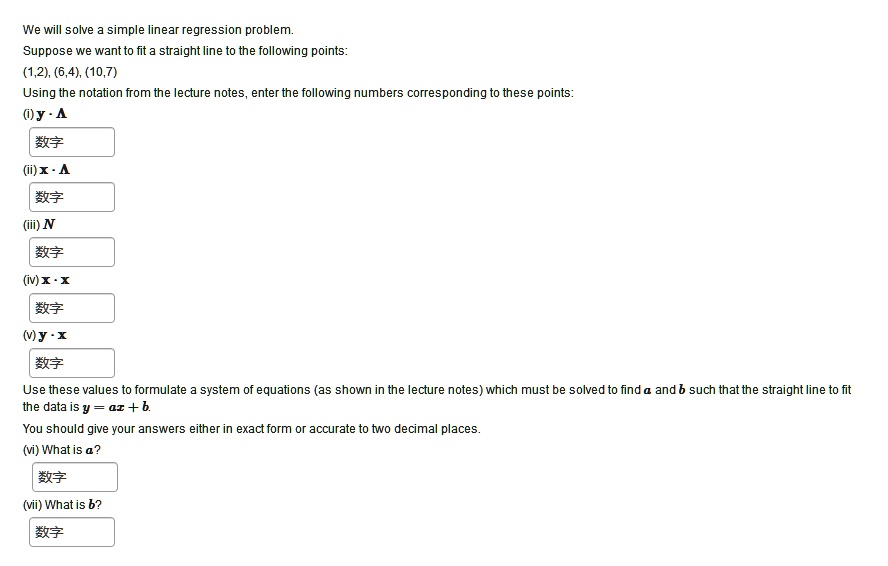 We will solve simple linear regression problem. Suppose we want to fit ...