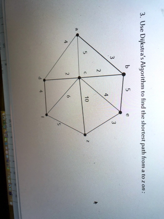 SOLVED: Use Dijkstra's Algorithm to find the shortest path from to on