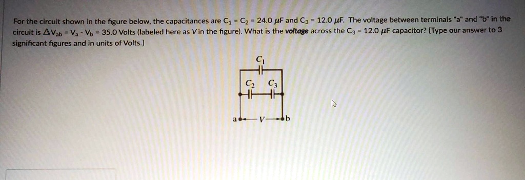 SOLVED: For the circuit shown in the figure below; the capacitances are ...