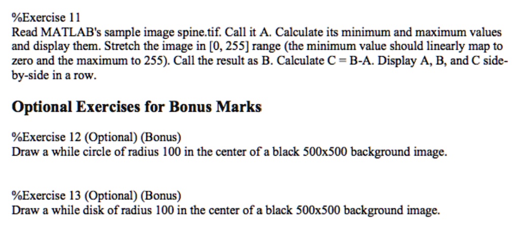 SOLVED: Draw a white circle of radius 100 in the center of a black ...