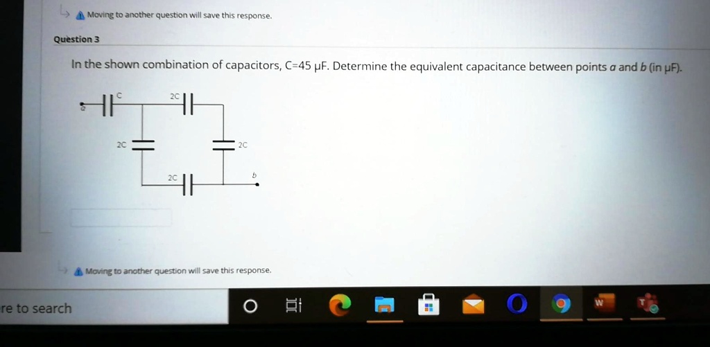 Question 3 In the shown combination of capacitors, C = 45 F. Determine ... Question 3 In the shown combination of capacitors, C = 45 F. Determine ...