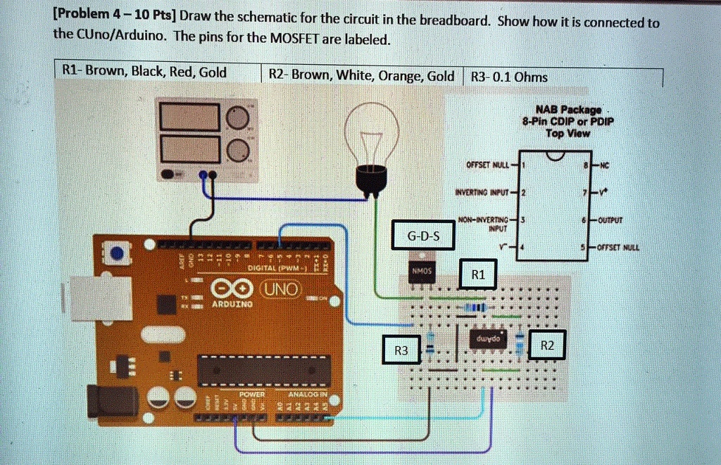 [GET ANSWER] [Problem 4 – 10 Pts] Draw the schematic for the circuit in ...