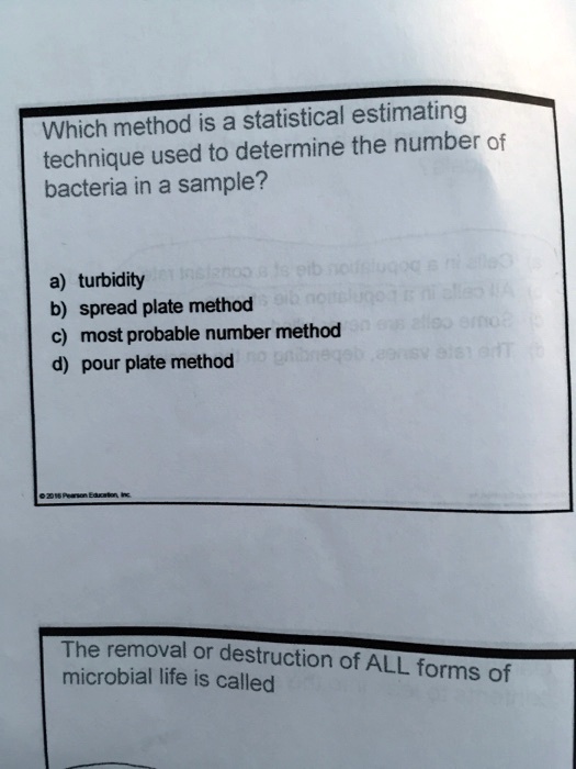SOLVED: Which method Ts a statistical estimating techique used to ...