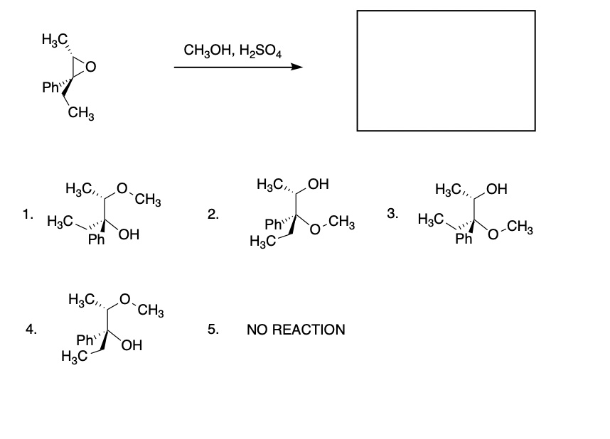 H3C CH3OH, H2SO4 O Ph CH3 H3CO H3COH H3COH CH3 1. 2. 3. H3C PhOH Ph H3C ...