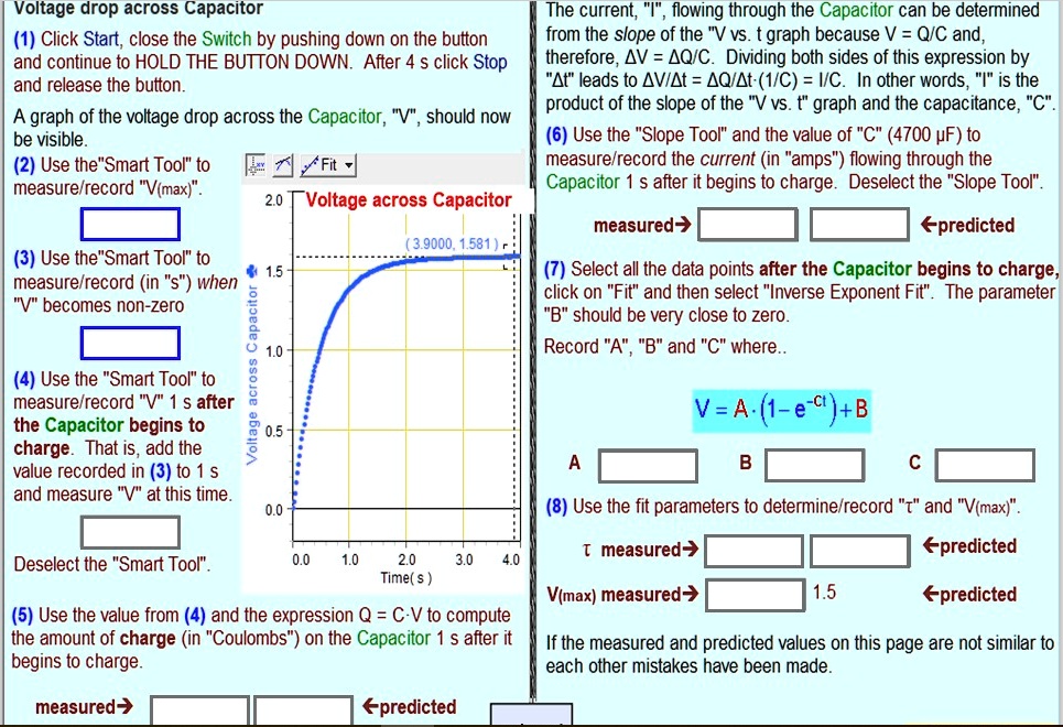 SOLVED: Voltage drop across Capacitor The current flowing through the ...