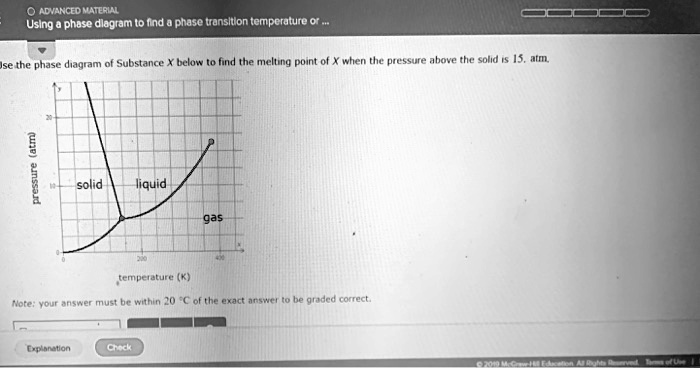 ADVANCED MATERIAL Using a phase diagram to find a phase transition temperature or ... Use the ...