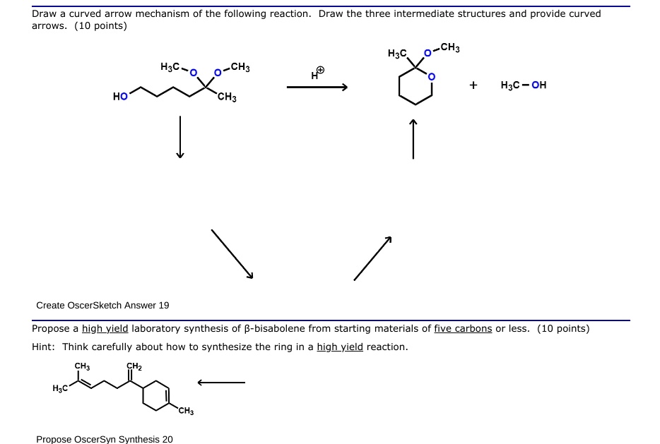 Draw curved arrow mechanism of the following reaction draw...
