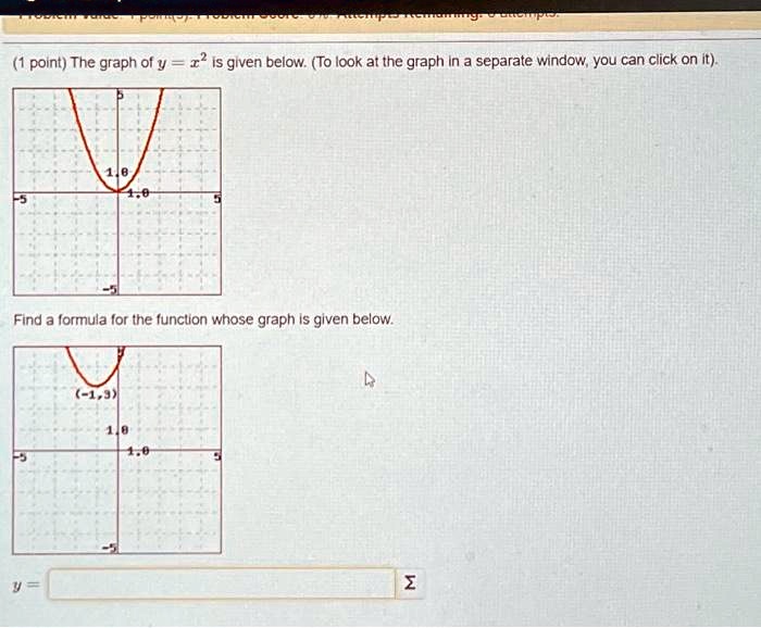 SOLVED: The graph of y = x² is given below. (To look at the graph in a separate window, you can ...