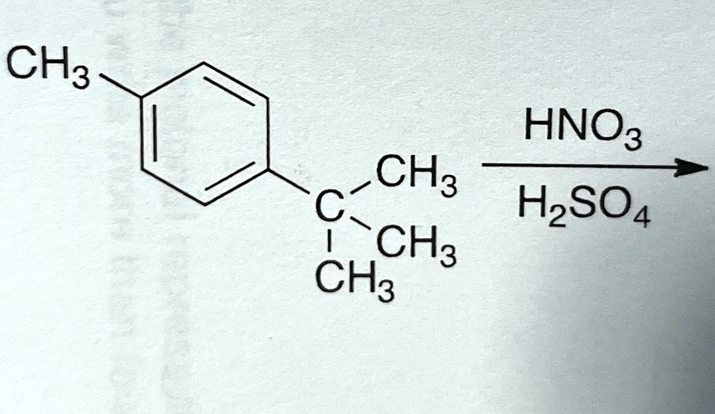 SOLVED: What is the product of this reaction CH3 HNO3 CH3 c H2SO4 1 CH3 CH3