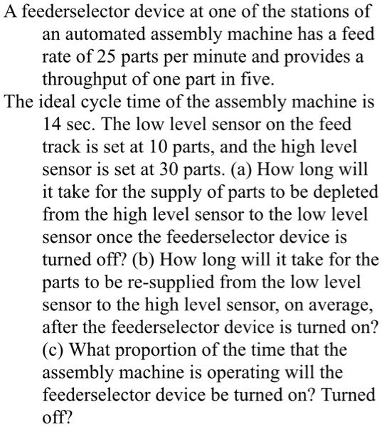 A feeder selector device at one of the stations of an automated ...