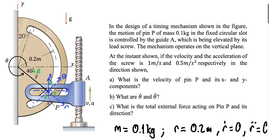 SOLVED: In the design of a timing mechanism shown in the figure, the ...