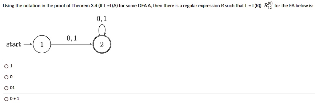 Using The Notation In The Proof Of Theorem 34 If L La For Some Dfa A Then There Is A