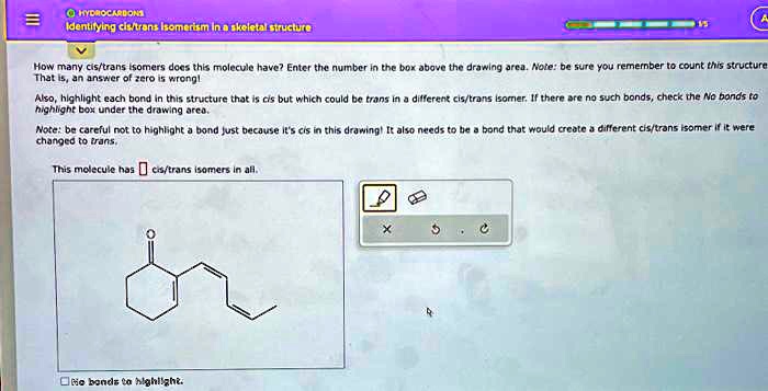 Hydrocarbons Identifying Cis Trans Isomerism In A Skeletal Structure How Many Cis Trans Isomers