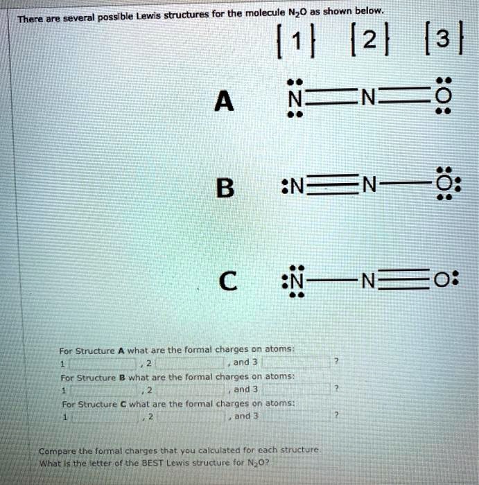 SOLVED: There are several possible Lewis structures for the molecule ...