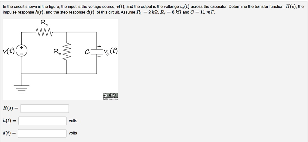 SOLVED: In the circuit shown in the figure, the input is the voltage source, v(t), and the ...