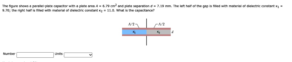SOLVED: The figure shows parallel plate capacitor with plate area 79 cm ...