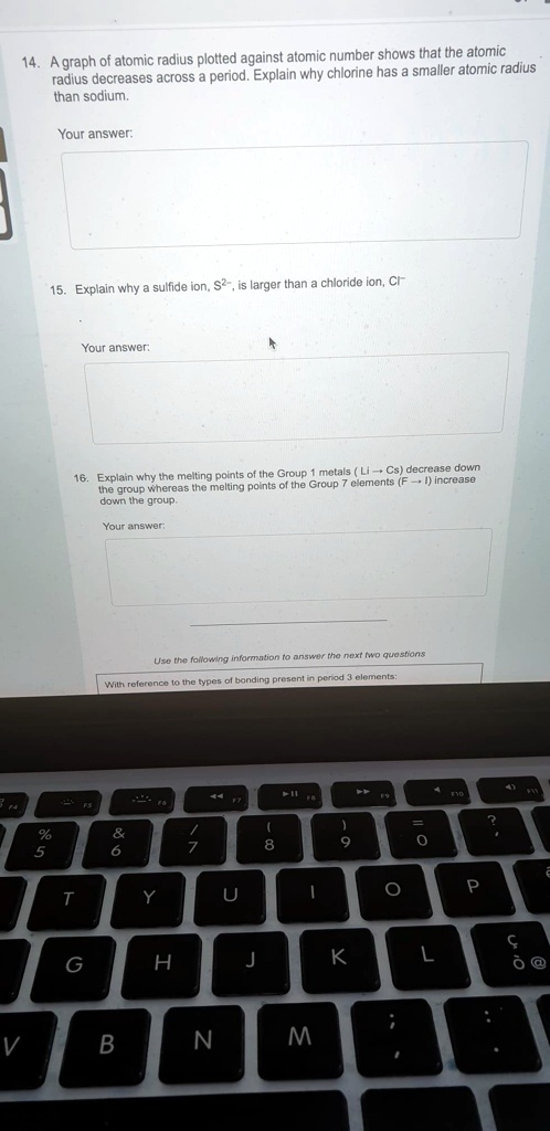 SOLVED: A graph of atomic radius plotted against atomic number shows that the periodic trend ...